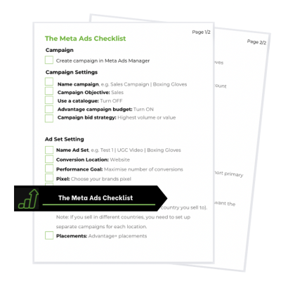 The Meta Ads Checklist - Ecommerce Academy, Training and Courses for ...